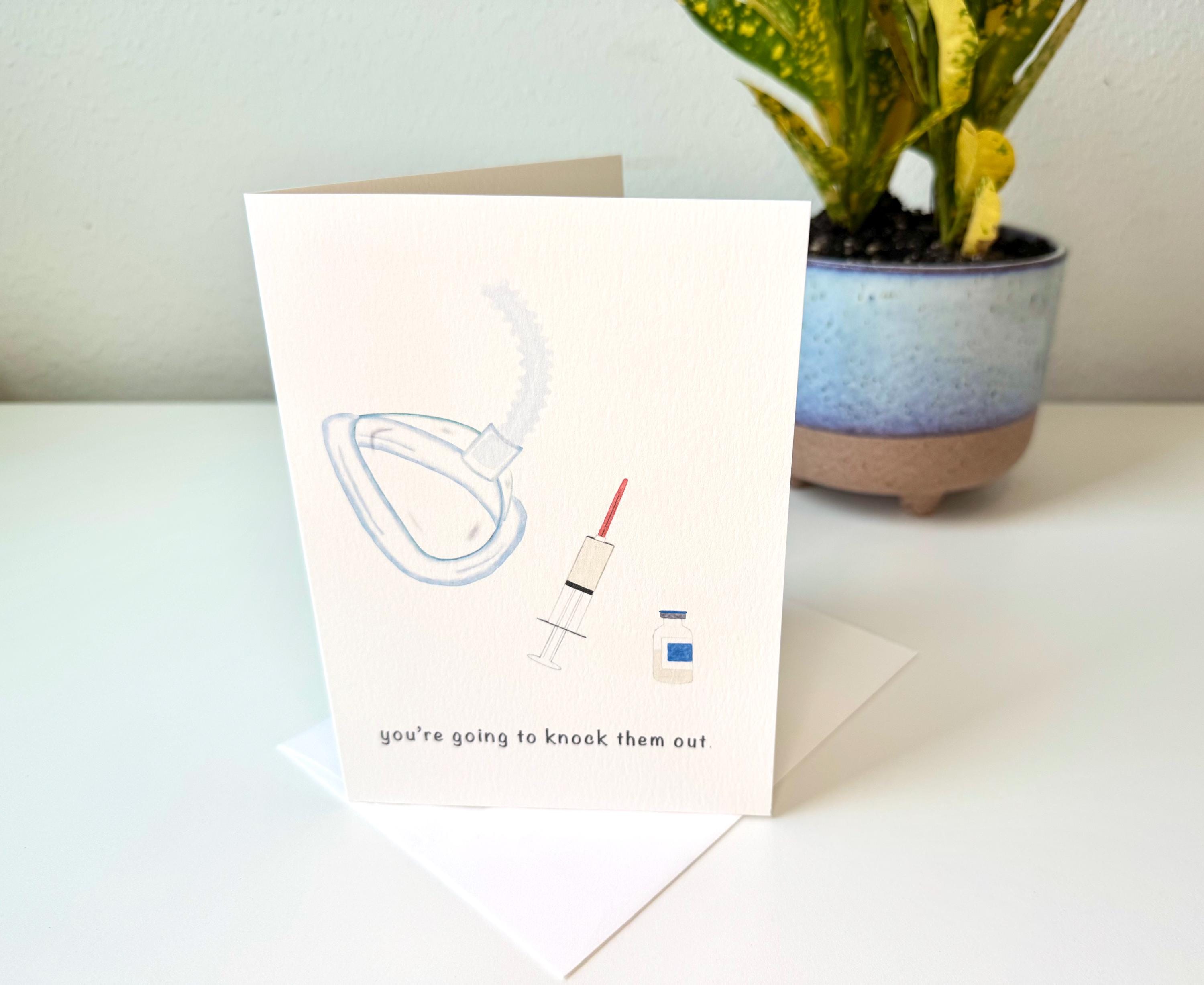 Anesthesia Congratulations Card - Etsy