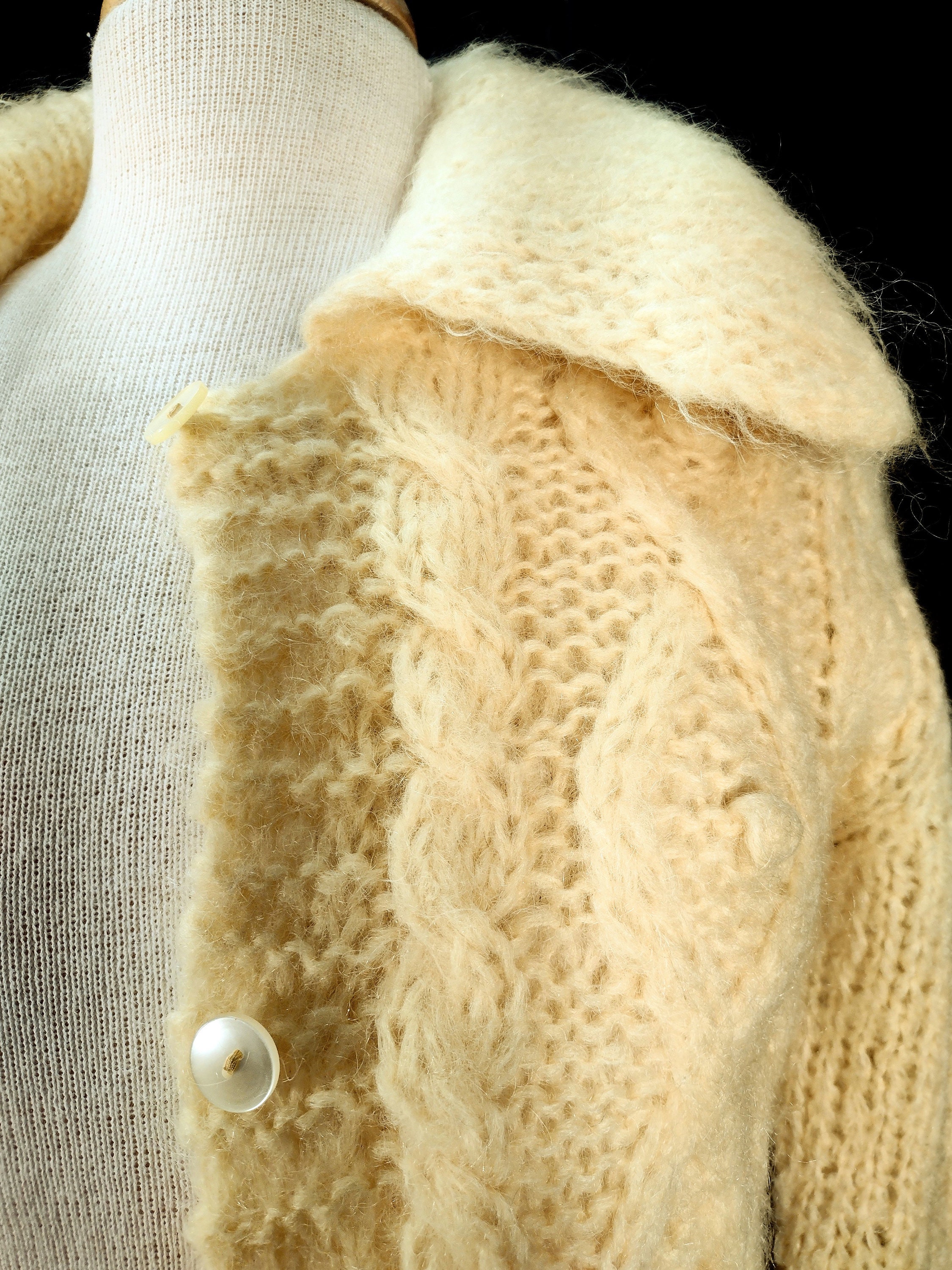 Vintage 60's Sunny Yellow Knit Button up Sweater - Etsy