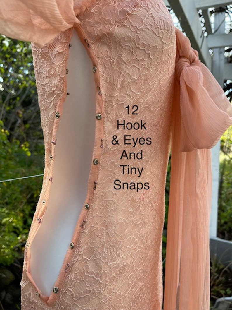 Stunning 1930's Sheer Peach Gown - Etsy