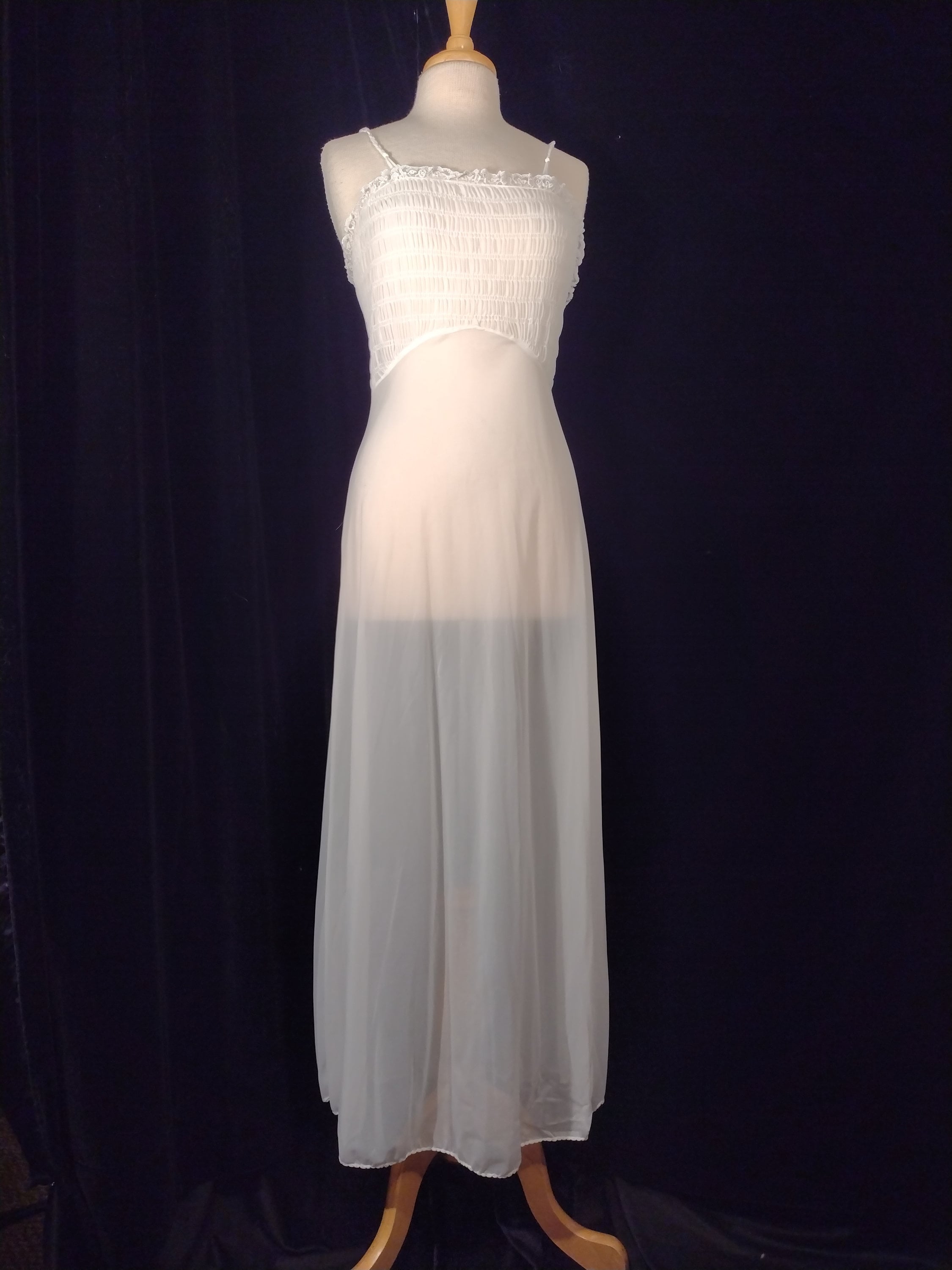 Vintage White Nylon Peignoir Set - Etsy