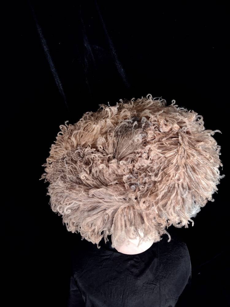 Pristine Vintage 40's Ostrich Feather Hat - Etsy