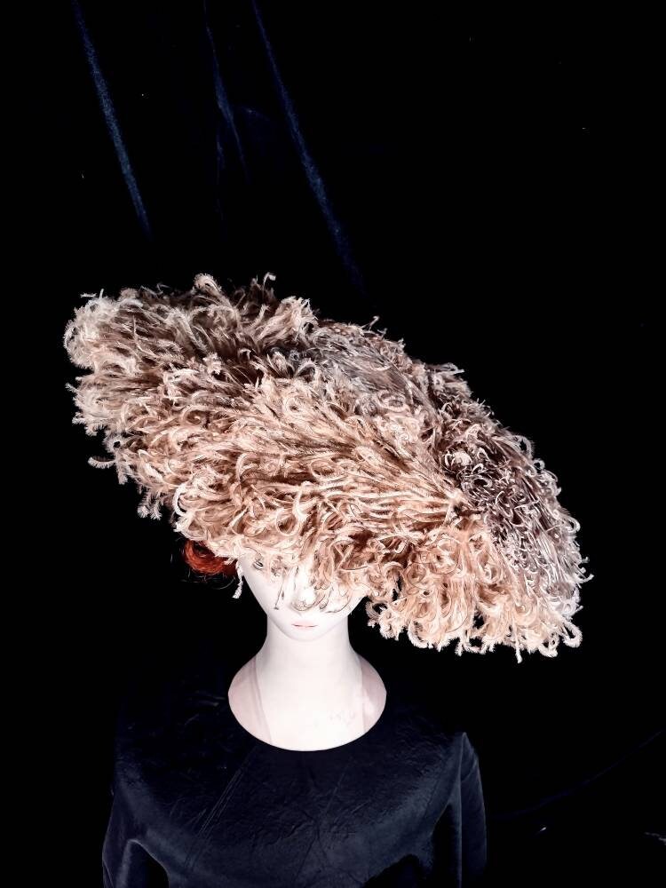 Pristine Vintage 40's Ostrich Feather Hat - Etsy