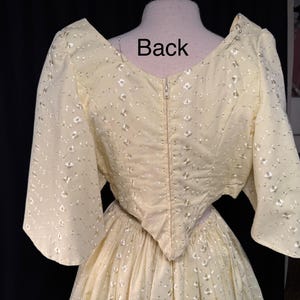 Victorian 1840's Reproduction Yellow Dress & Hat - Etsy