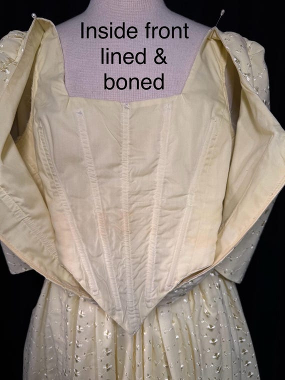 Victorian 1840's reproduction yellow dress & hat - Gem