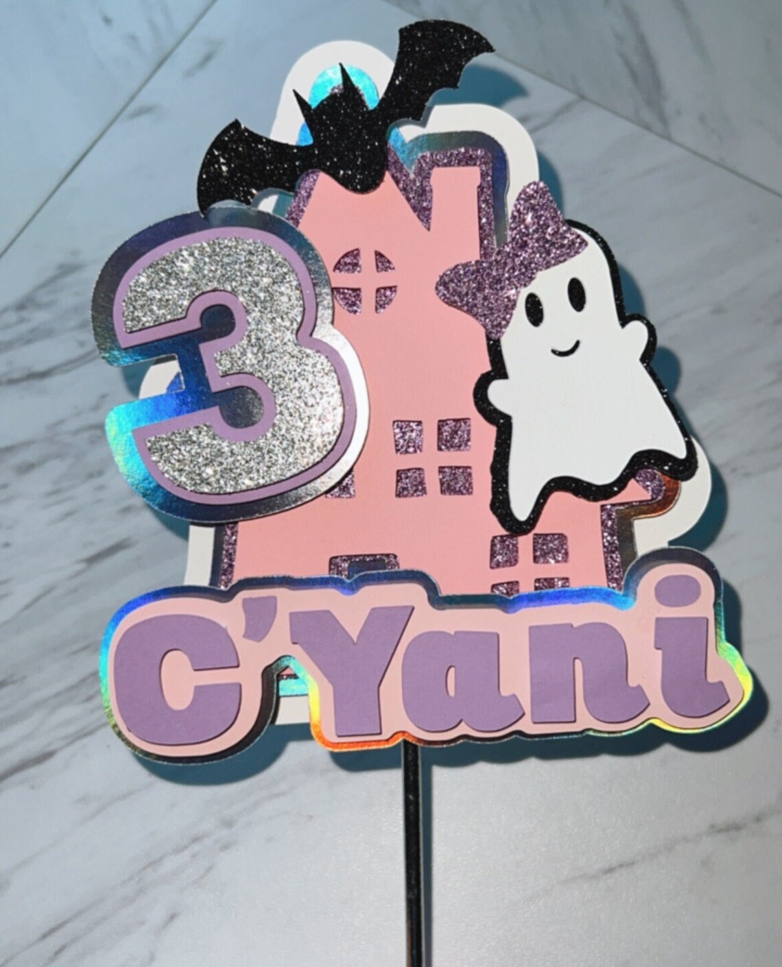 Happy BOO Day Cake Topper, Boo Day 3D Cake Topper, Halloween Birthday ...