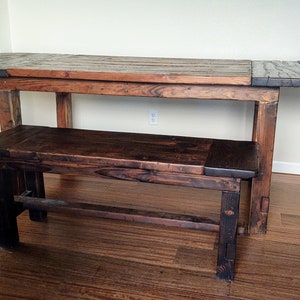 Rustic Farmhouse Table, Rustic Table With Optional Benches, - Etsy