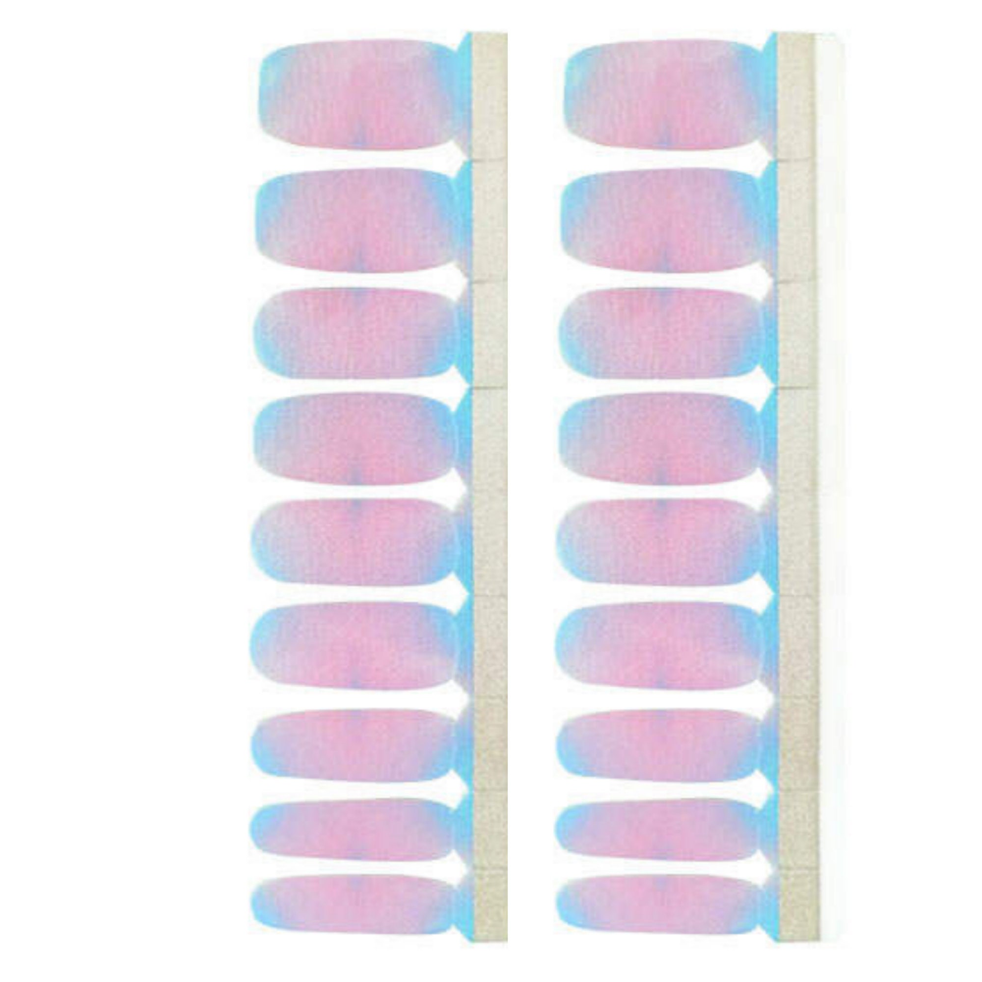 Pink Blue Ombre Color Strips Real Nail Polish Wraps M105 - Etsy