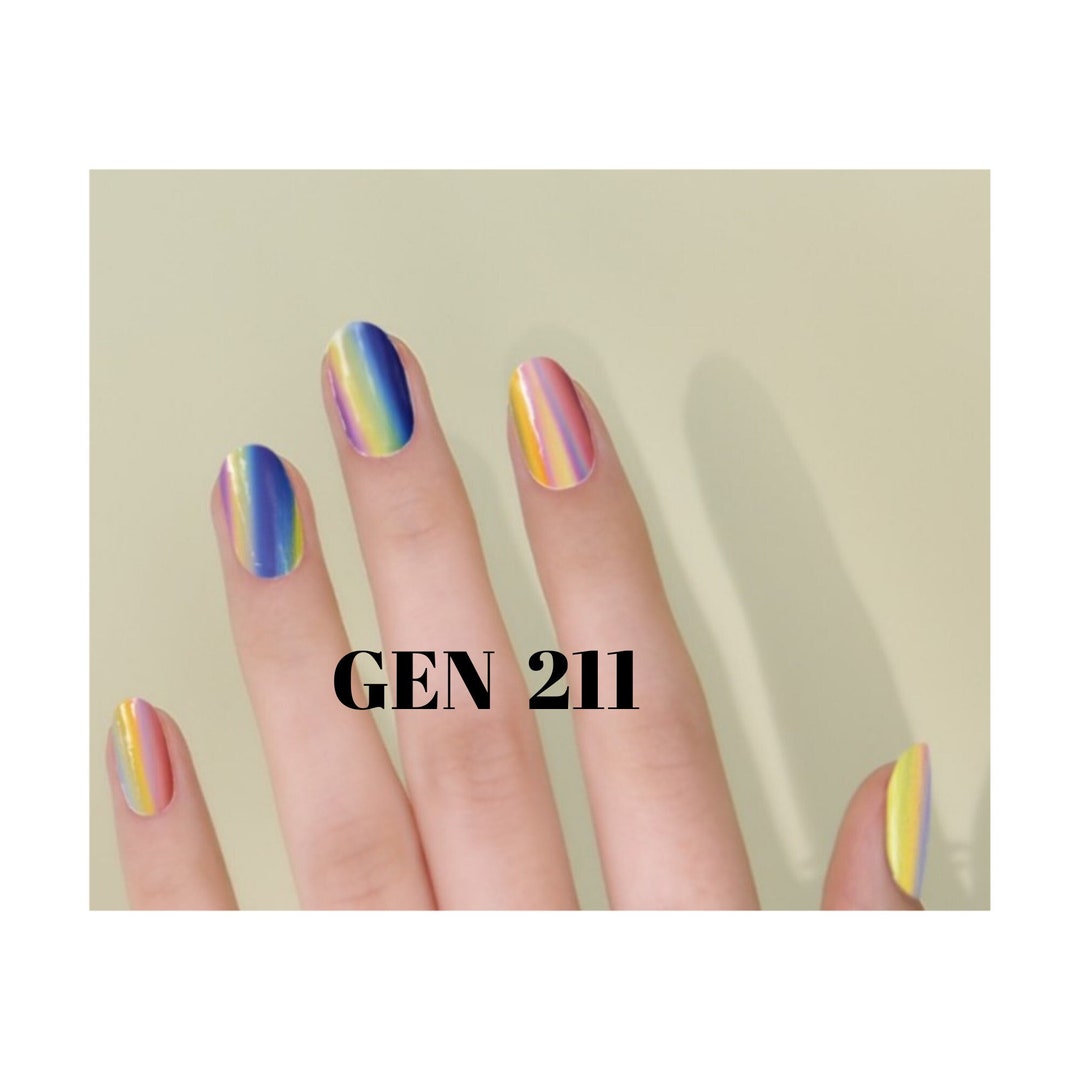 Rainbow Pastel Nail Strips Color Polish Wraps. Feels,acts and Smells ...