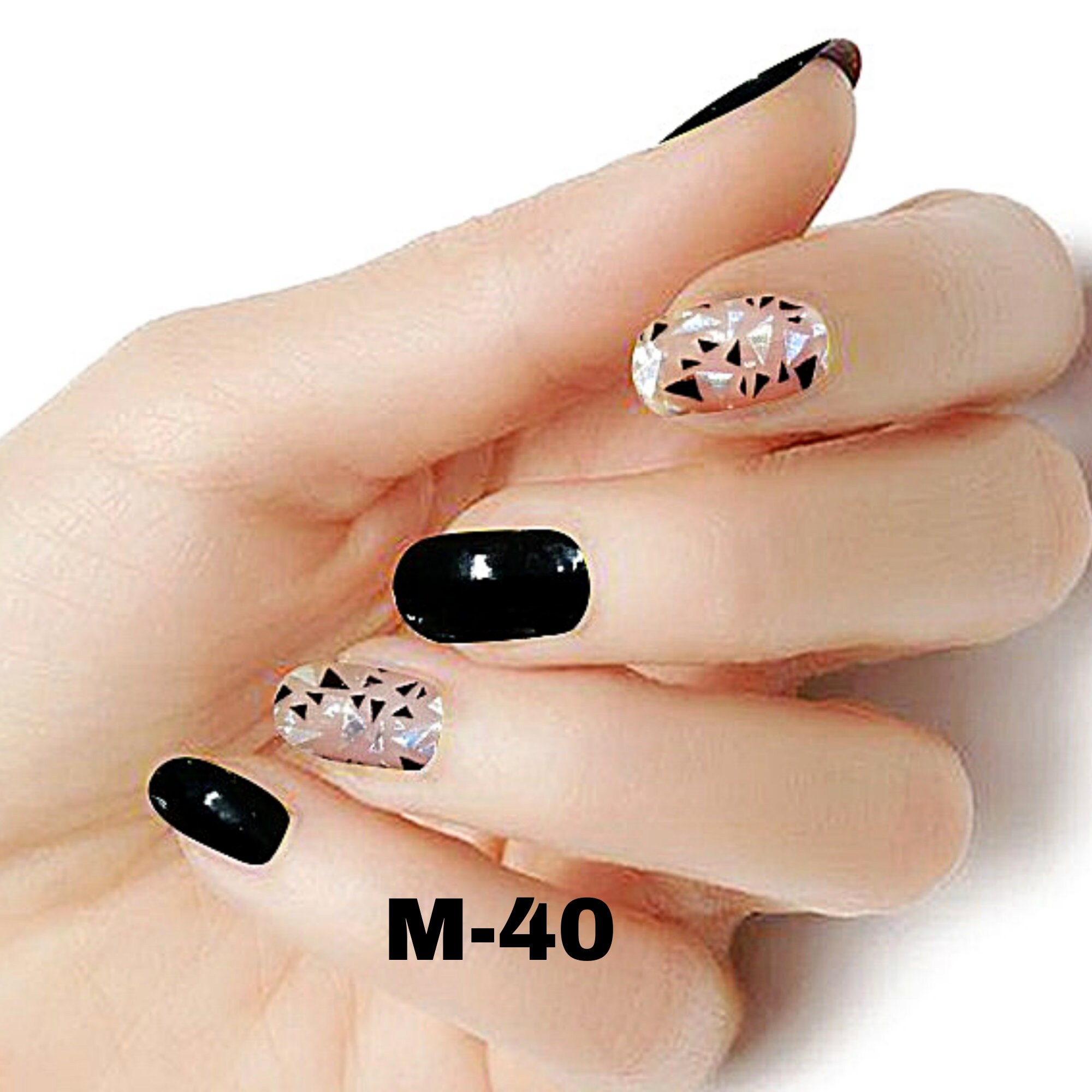 Plum Purple Silver Color Wraps Real Nail Polish Strips M151 | Etsy