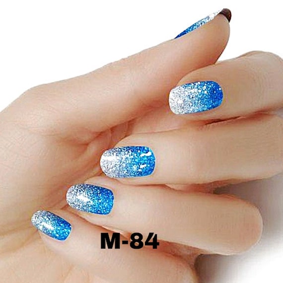 Light Blue And Silver Nail Designs