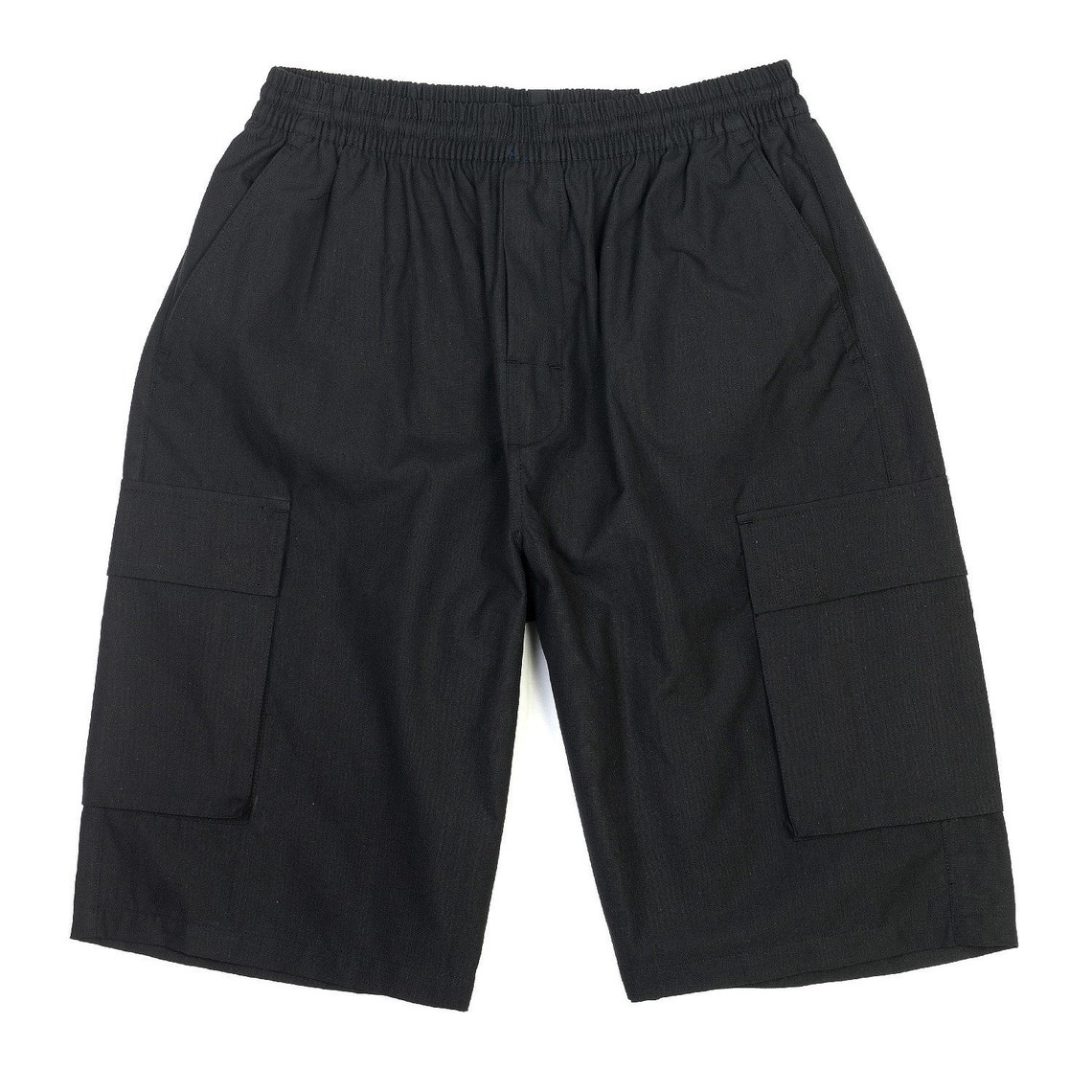 YAGO Men's Elastic Waist Drawstring Relaxed Fit Plaid Cargo Shorts ...