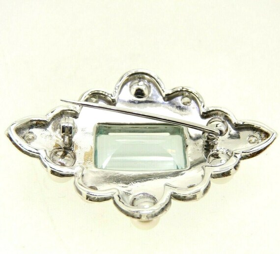 Spilla vintage anni '60 in oro bianco 18 kt con perle… - Gem