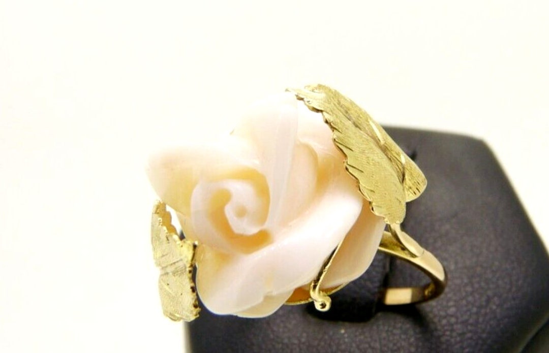 Vintage Rose-shaped Ring From the 60s Made in Italy in 18 Kt - Etsy
