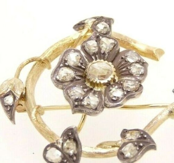 Antique Italian brooch from the 1910s in solid 18 kt … - Gem