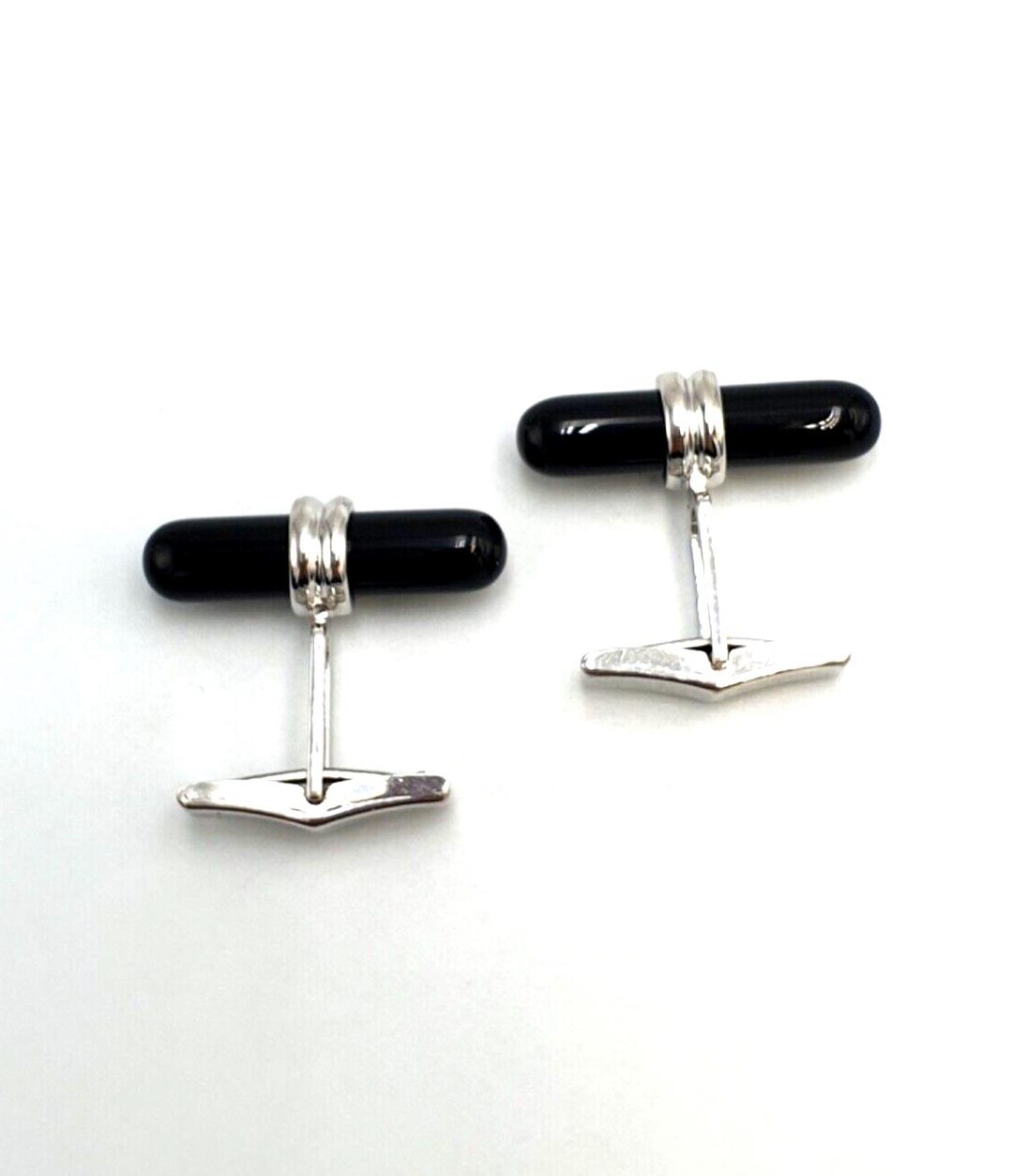 Vintage Made in Italy Cufflinks in Solid 925 Silver With Onyx - Etsy