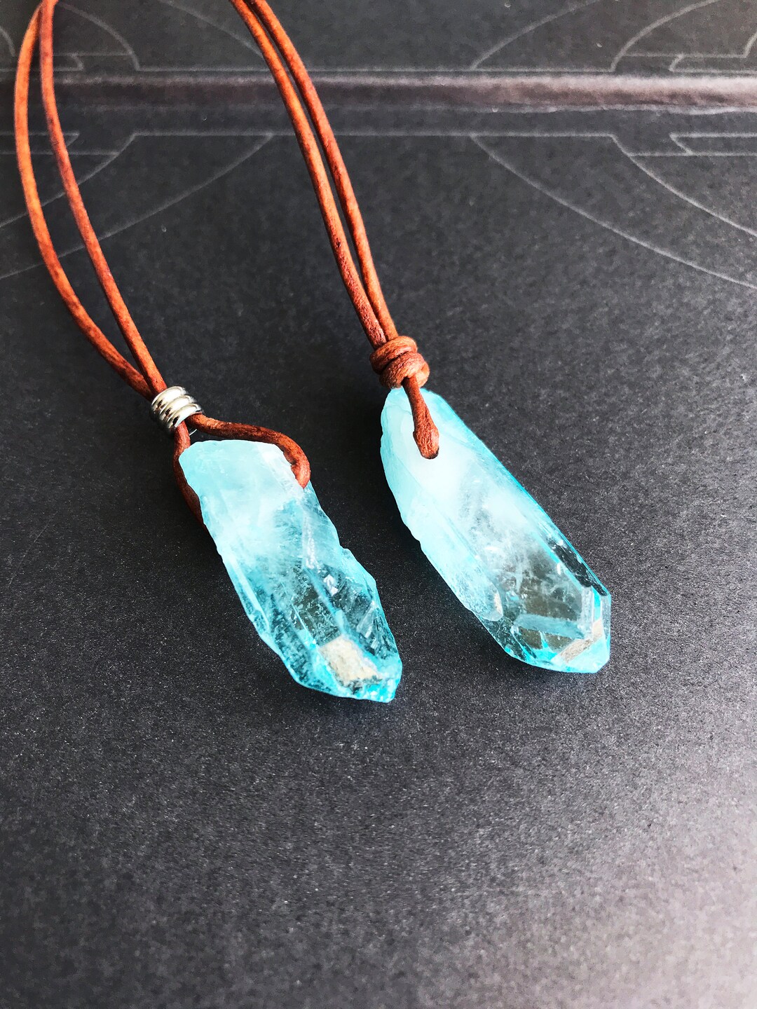 Sky Blue Kyber Crystal Necklace / Pendant Inspired by Lightsaber ...