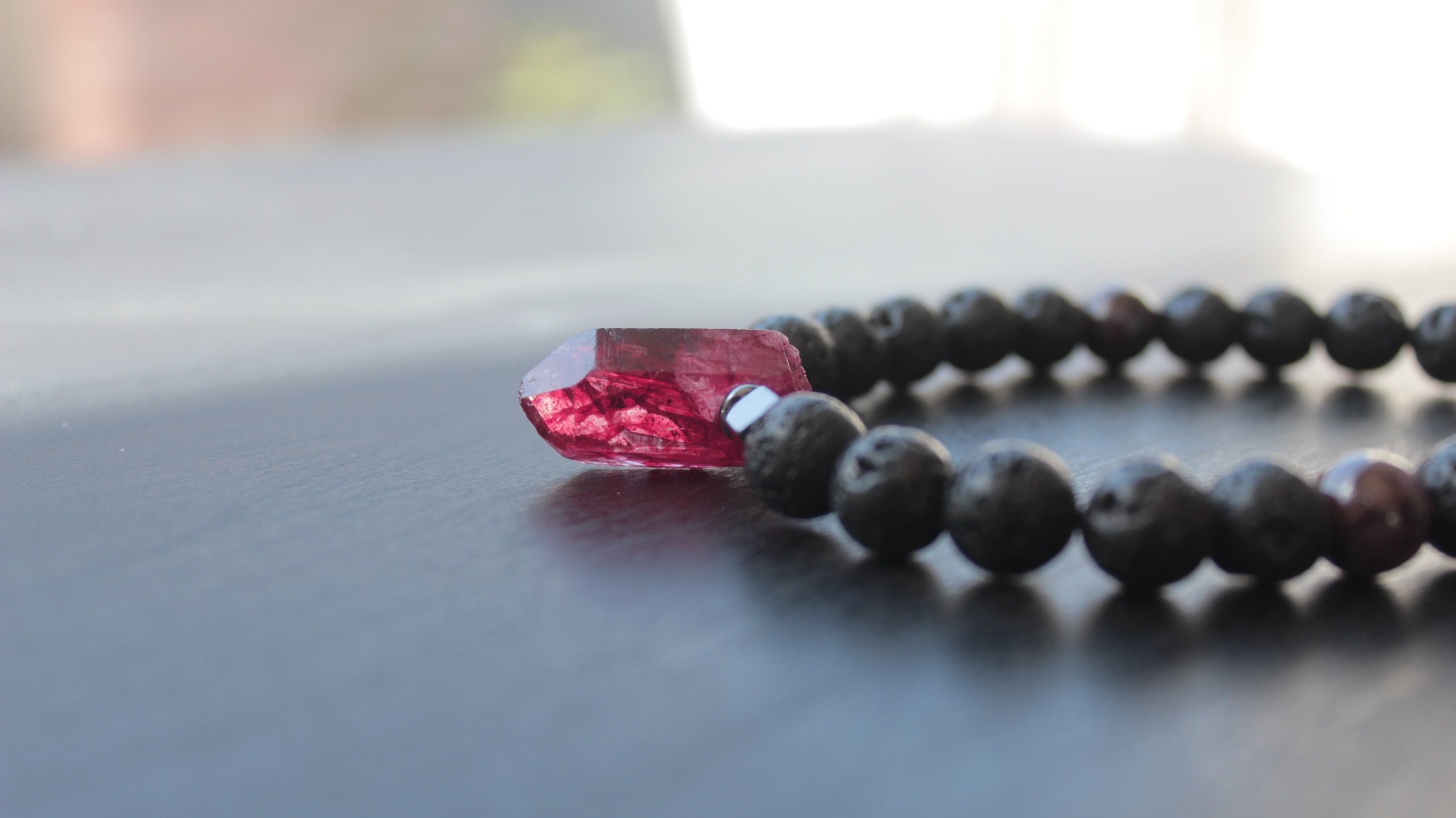 Bleeding Red Kyber Crystal Inspired Quartz & Lava Rock Stretch - Etsy