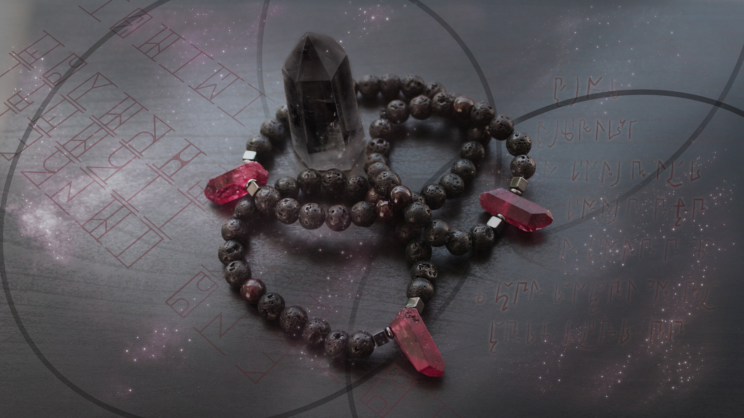 Bleeding Red Kyber Crystal Inspired Quartz & Lava Rock Stretch - Etsy