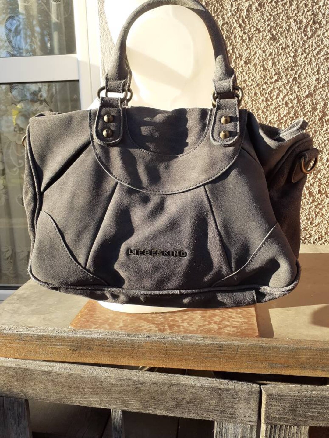 Grey Suede Top Hande Bag Huge Capacity Handbag - Etsy