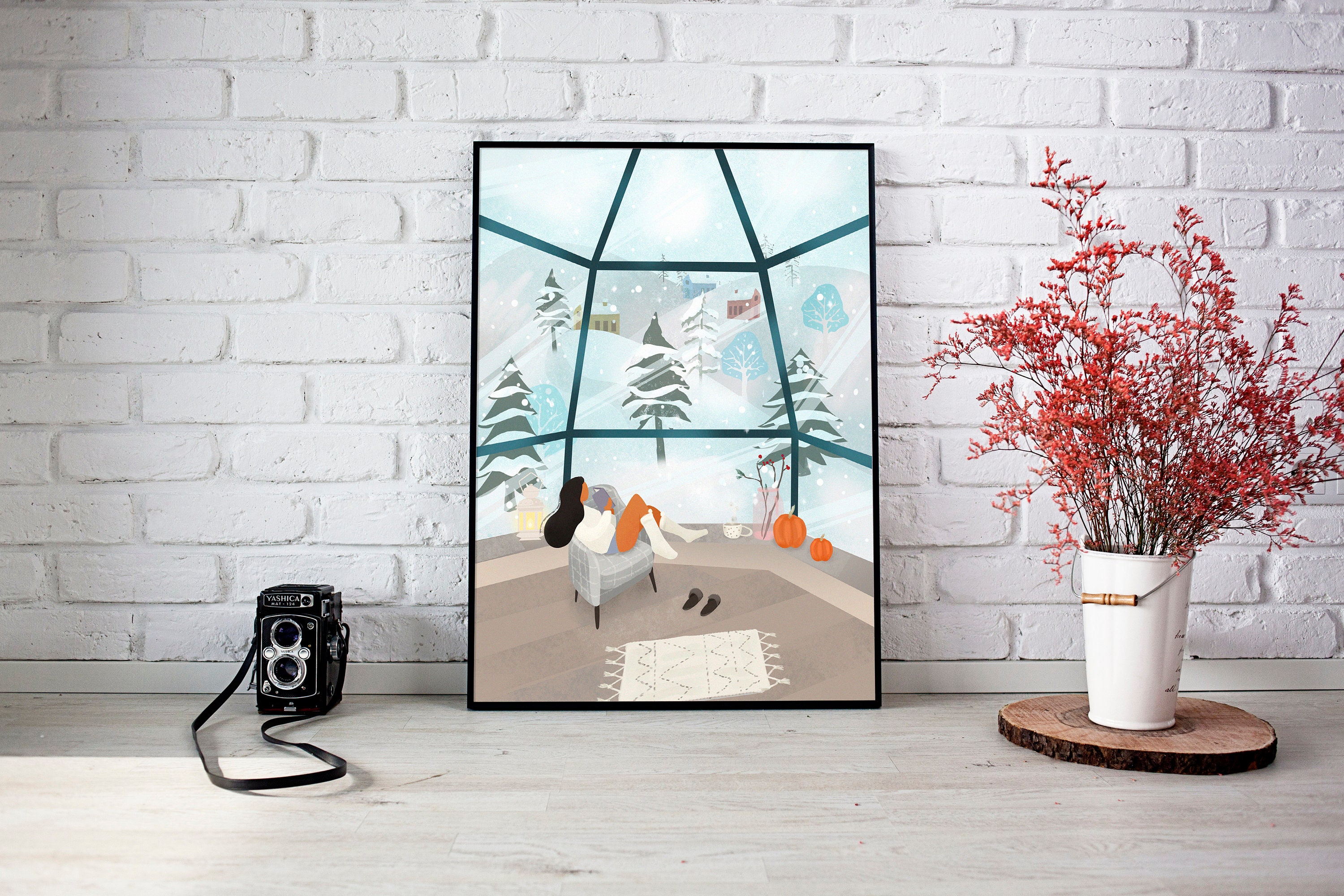Winter Wonderland Wall Art Print Christmas Poster - Etsy