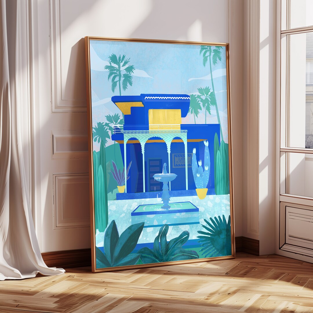 Wall Art,marrakech, Morocco, Home Decor, Art Print, Illustration ...
