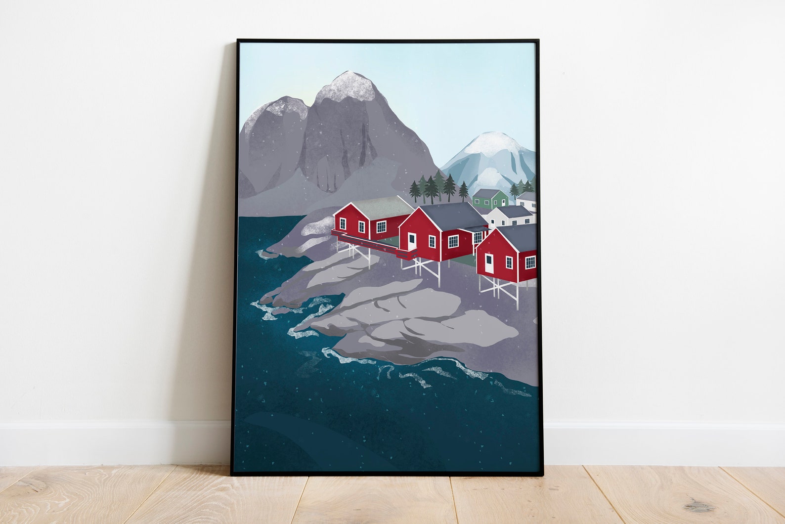 Norge Norway Travel Poster Printable Wall Art Digital - Etsy