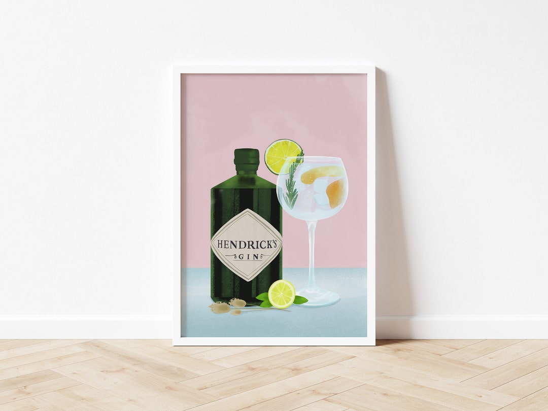 PRINTABLE Gin Cocktail, Kitchen Wall Art, Alcohol Print, DIGITAL ...