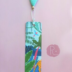 Jungle Bookmark, Illustrated Bookmark, Art Print Bookmark With Tassel ...