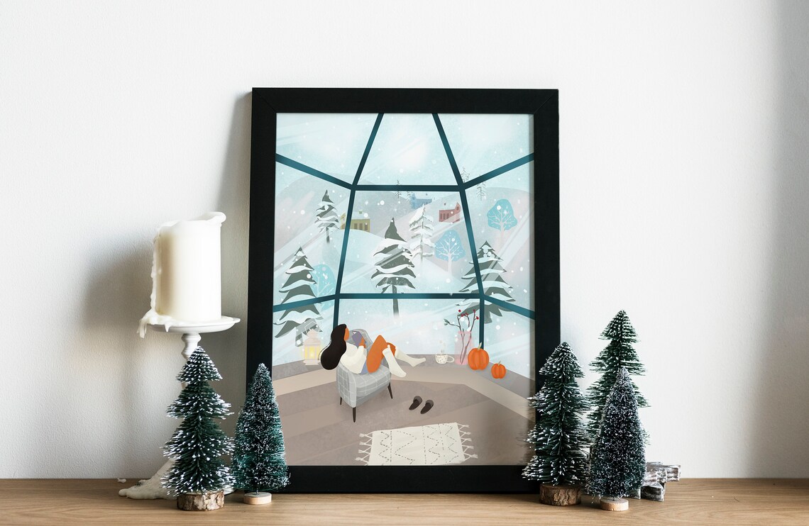 Winter Wonderland Wall Art Print Christmas Poster - Etsy