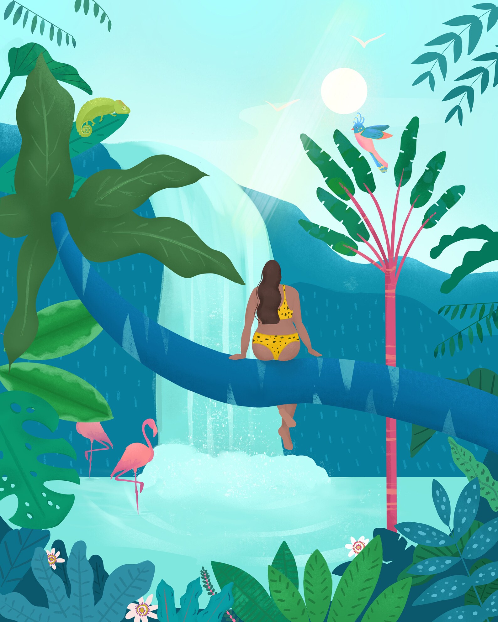 PRINTABLE Tropical Wall Art Print Set of 2 Botanical - Etsy