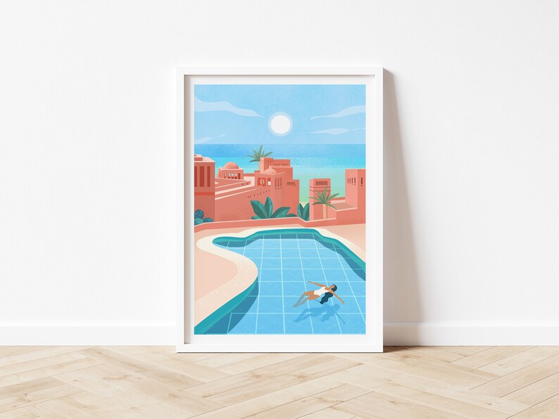 PRINTABLE Swimming Pool Wall Art Print DIGITAL DOWNLOAD - Etsy