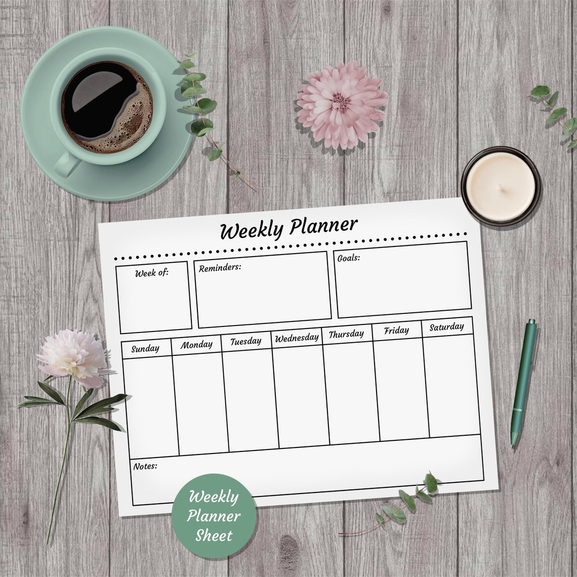 DIGITAL FILE: 2024 Calendar Year Months Monthly Weekly Daily ...