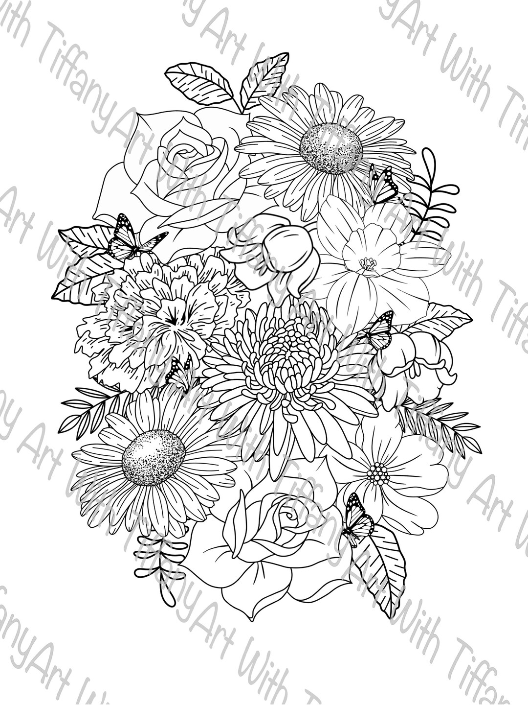 DIGITAL FILE: Subtle Butterfly Flowers Miscarriage Memorial Tattoo ...