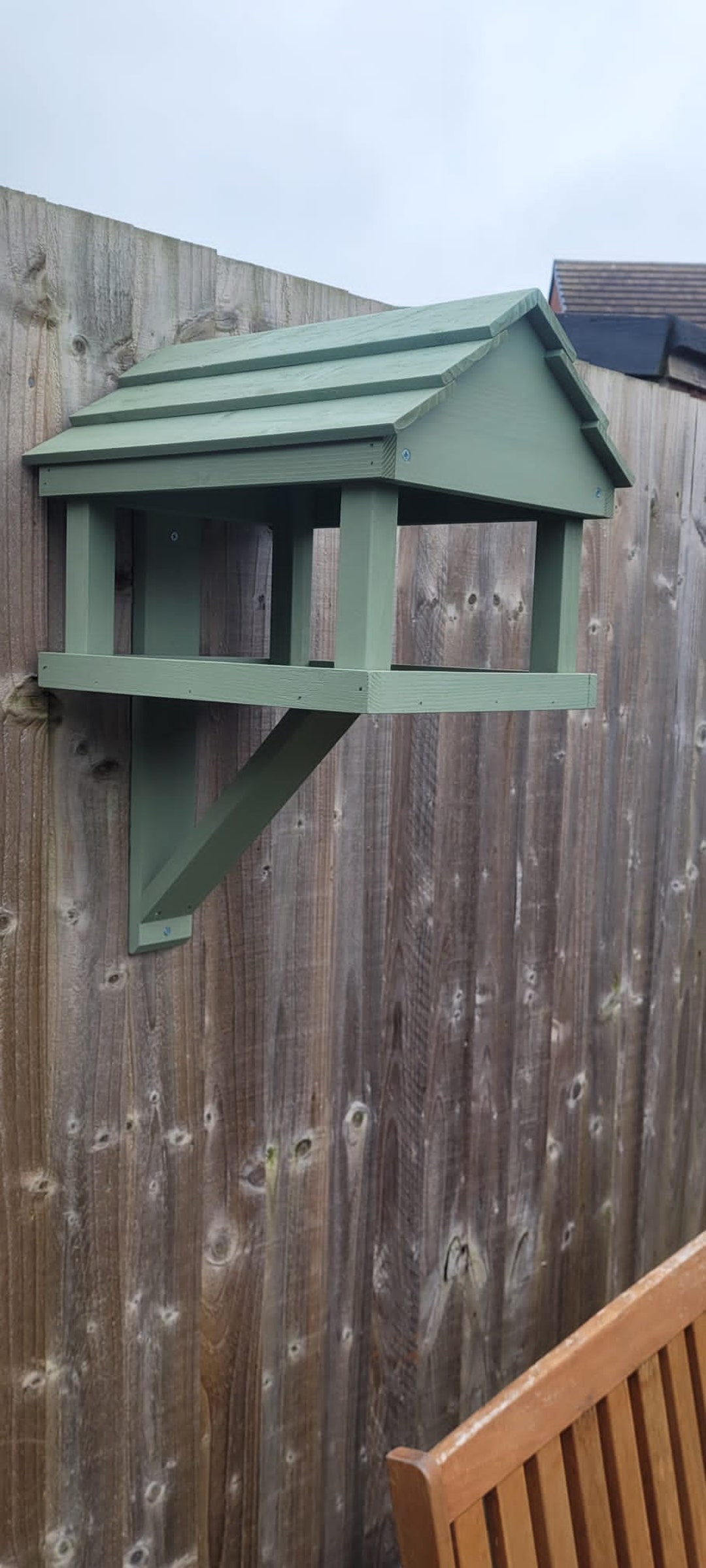 Large Wooden Fence/post Fixed Bird Table. - Etsy UK