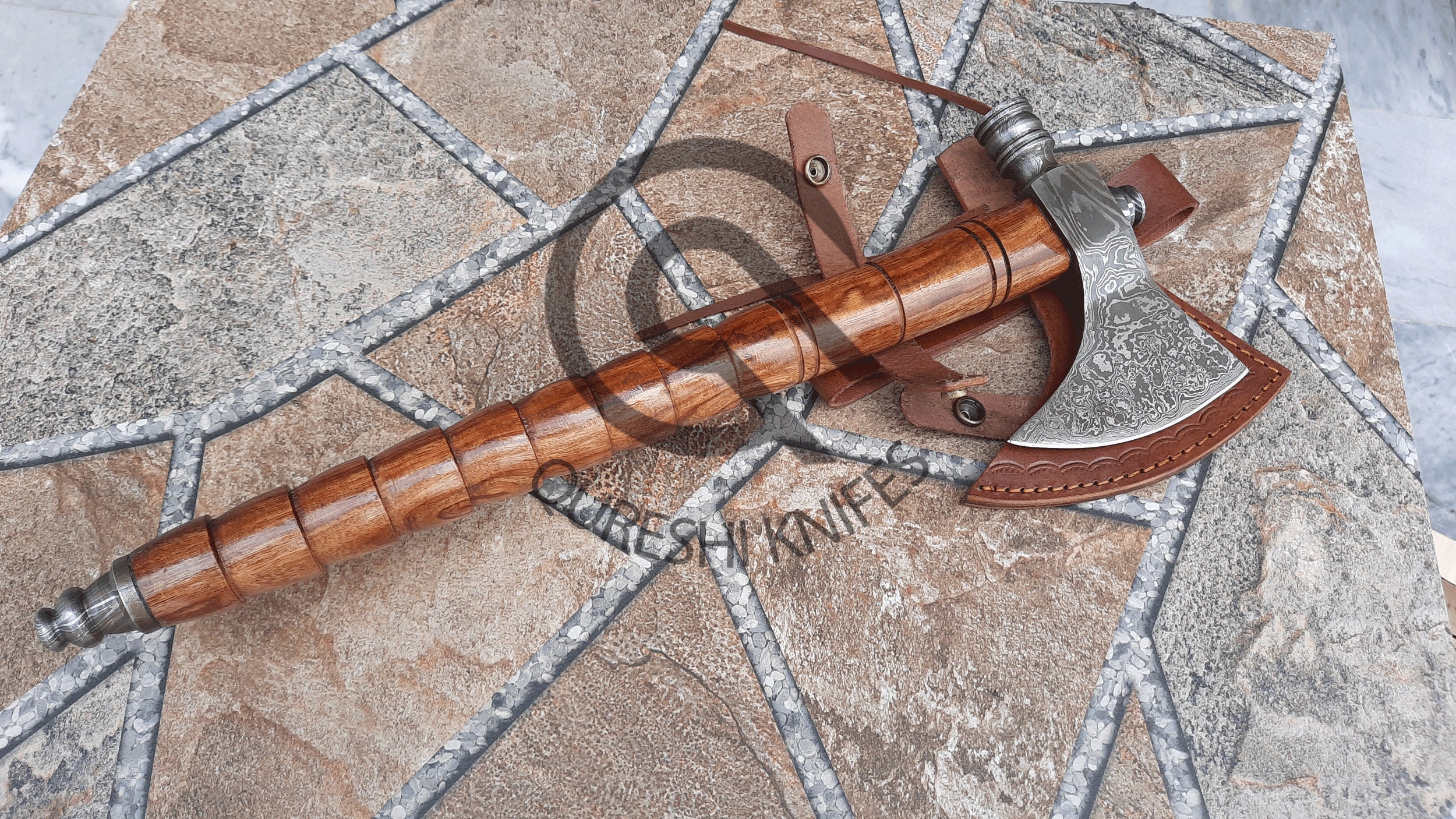 Custom Handmade Damascus Steel Axe Tomahawk 17 With | Etsy