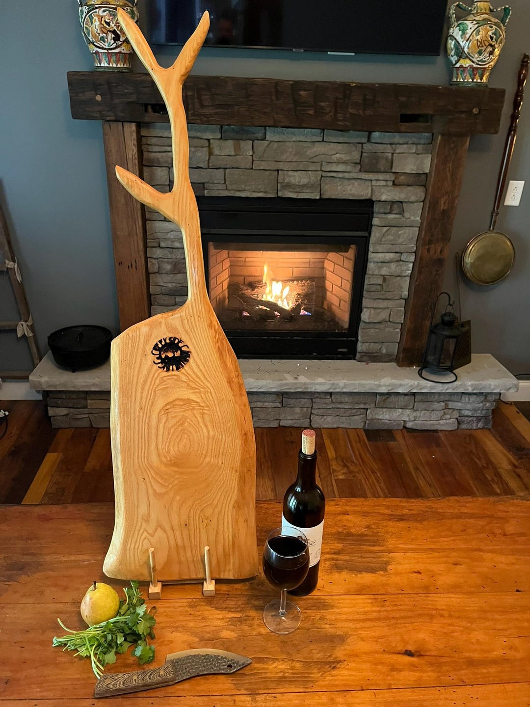 Elk Antler Large White Ash Serving Board - Etsy