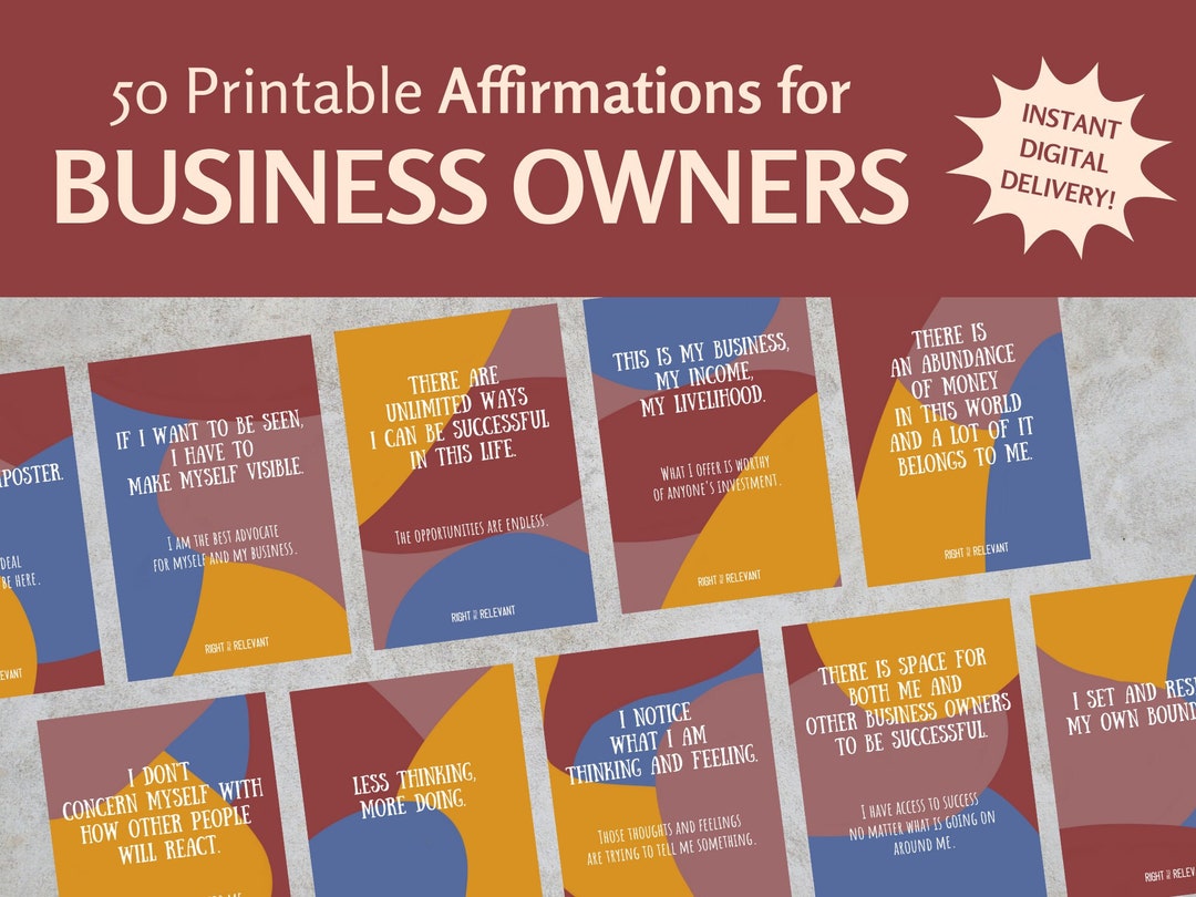 Business Owner Affirmations - Printable - Digital Download ...