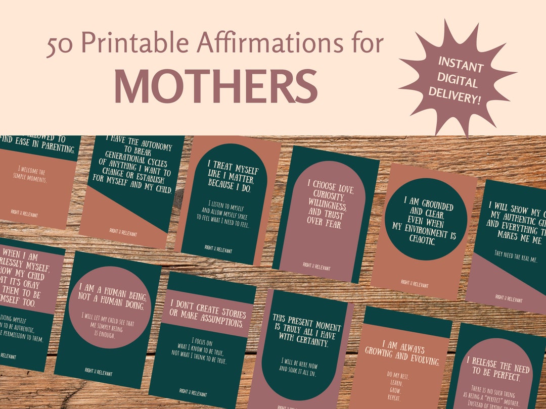 Mother Affirmations - Printable - Digital Download - Etsy