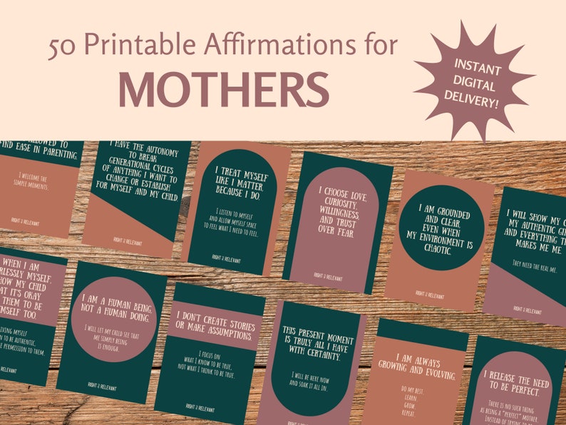 Mother Affirmations - Printable - Digital Download - Etsy