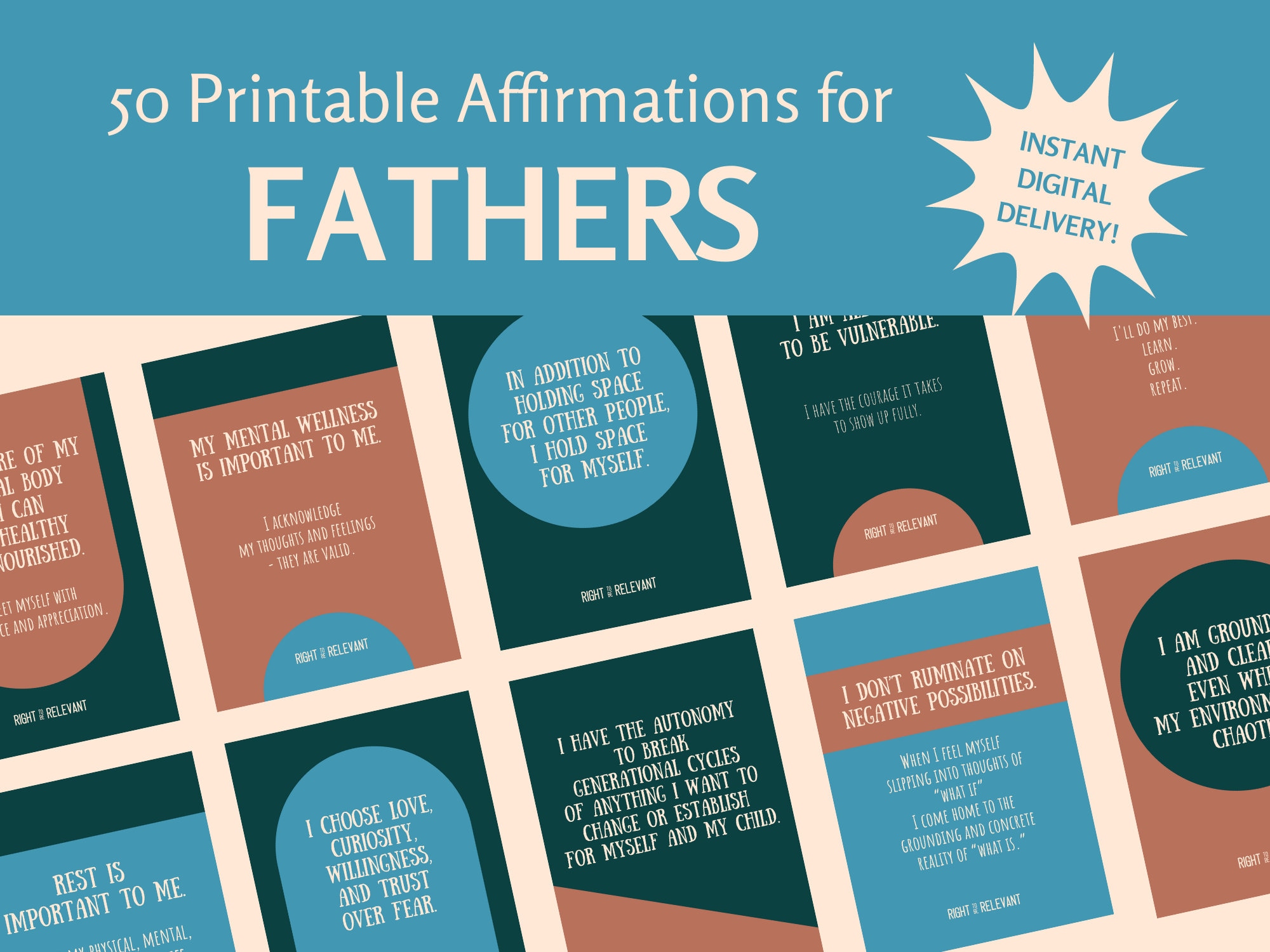 Father Affirmations - Printable - Digital Download - Etsy
