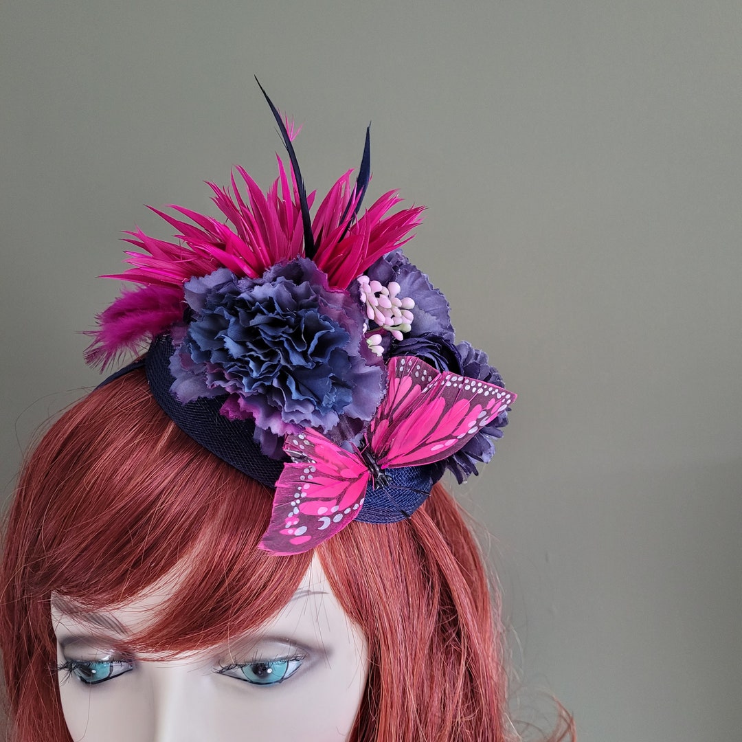 Handmade Fascinator With Butterfly Trim - Etsy