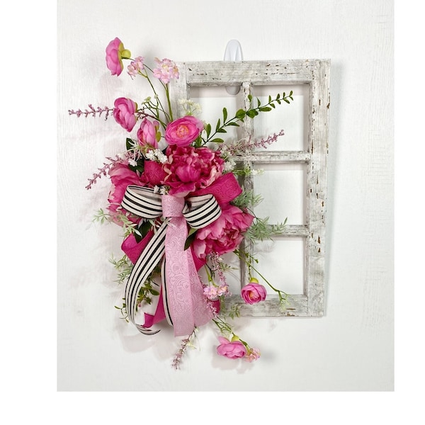Window Frame With Wreath - Etsy