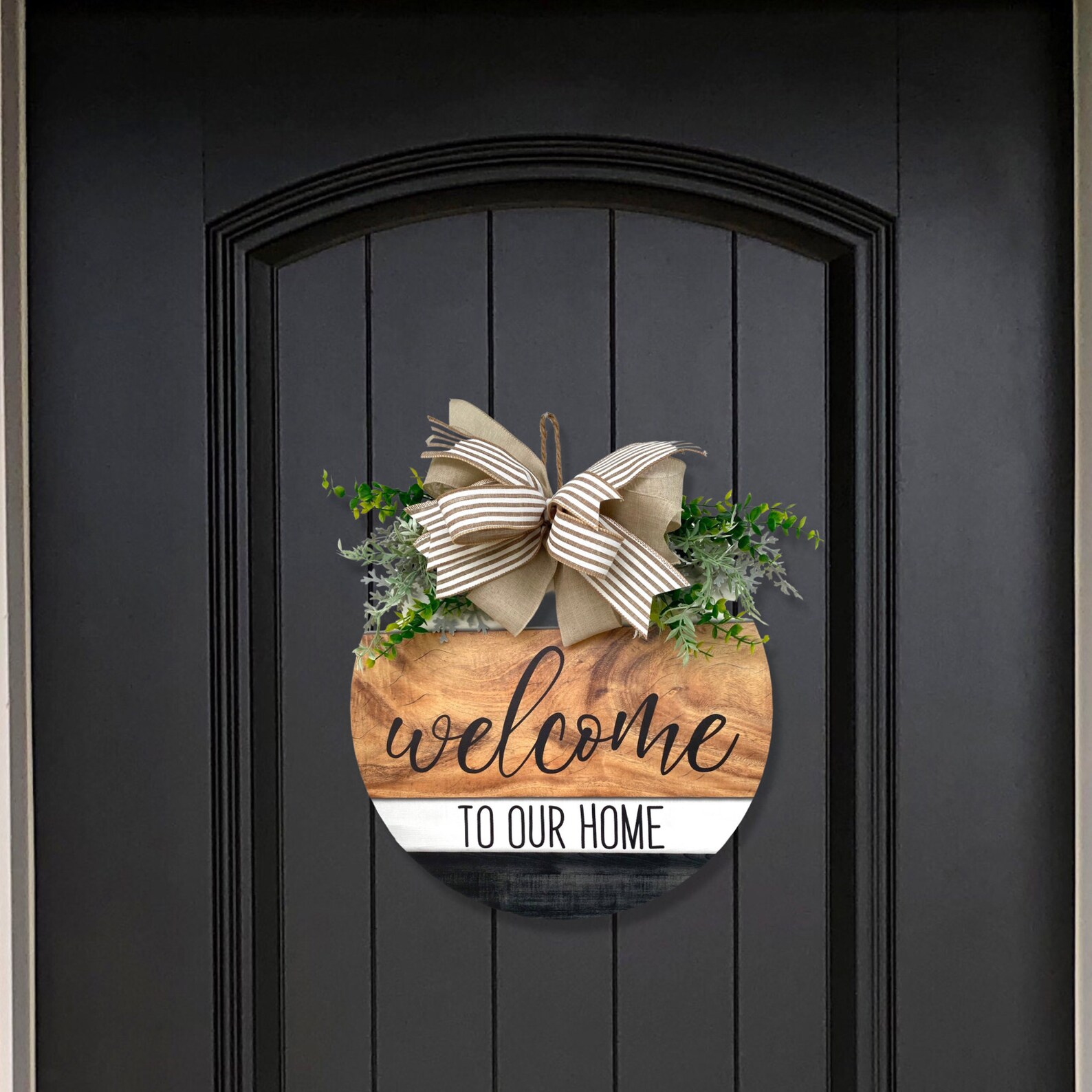 Rustic Front Door Welcome Door Hanger, Everyday Front Door Decor, Wall ...