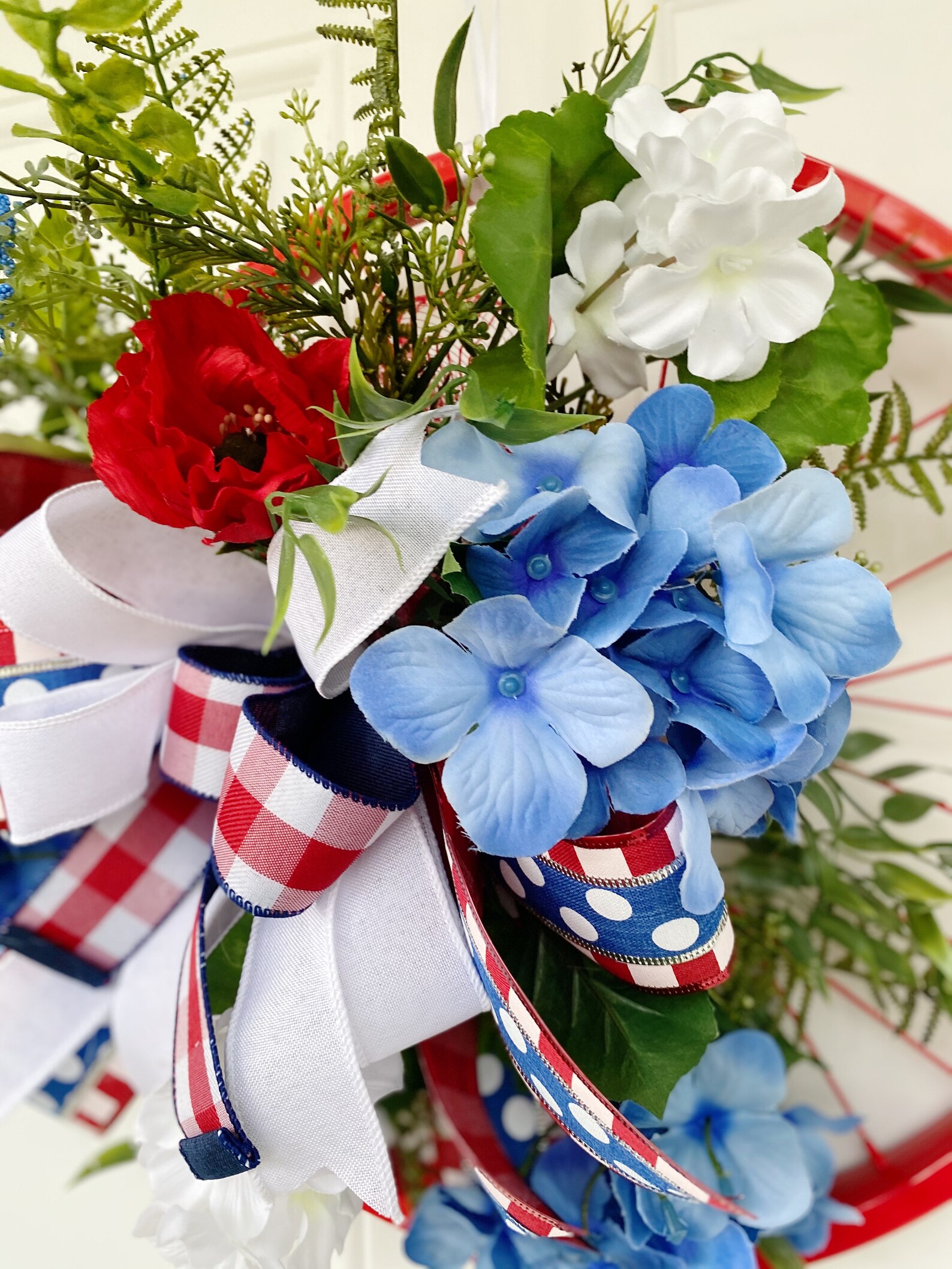 Patriotic Welcome Bicycle Wheel Wreath Patriotic Bicycle Rim - Etsy