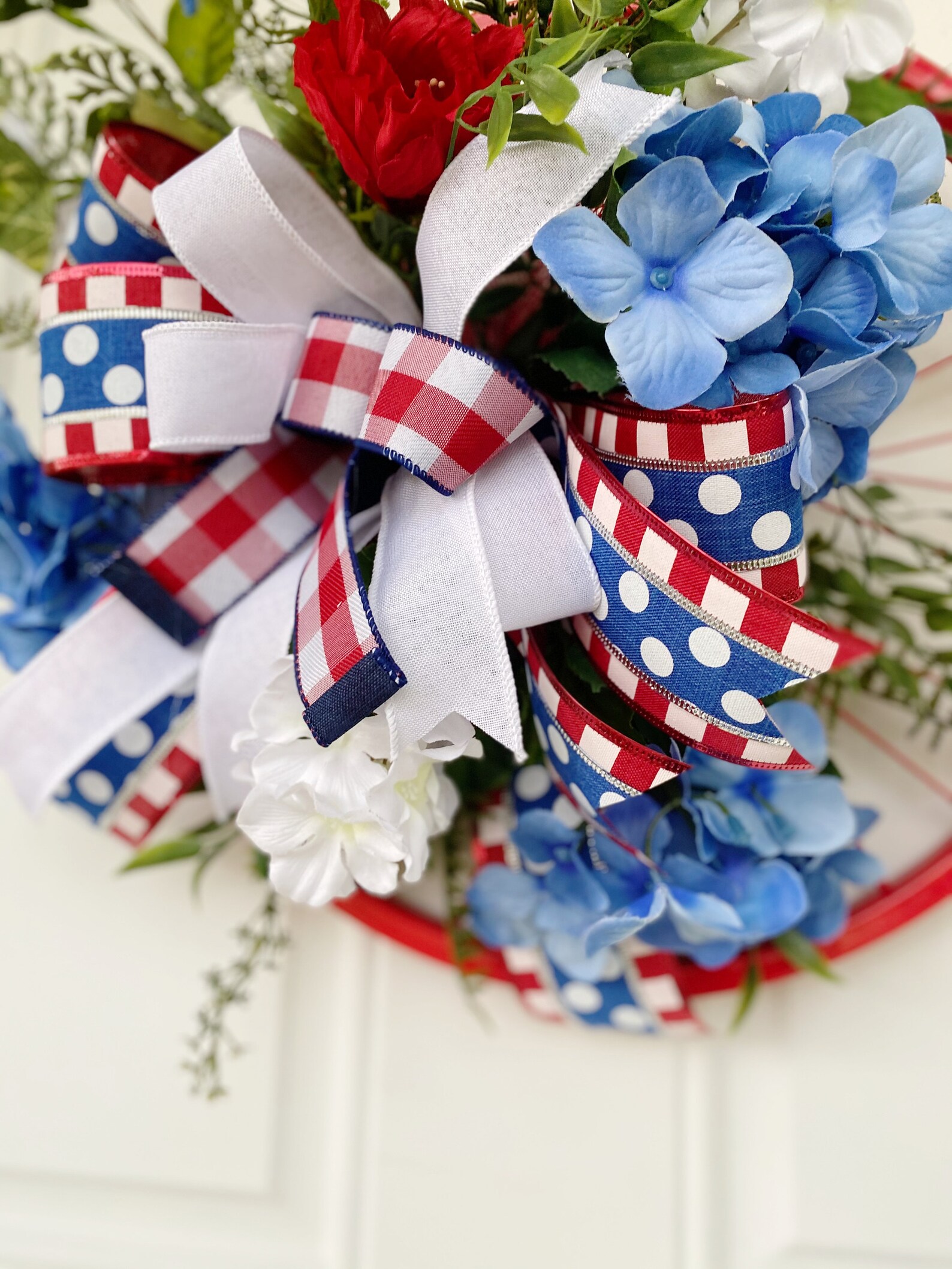Patriotic Welcome Bicycle Wheel Wreath Patriotic Bicycle Rim - Etsy