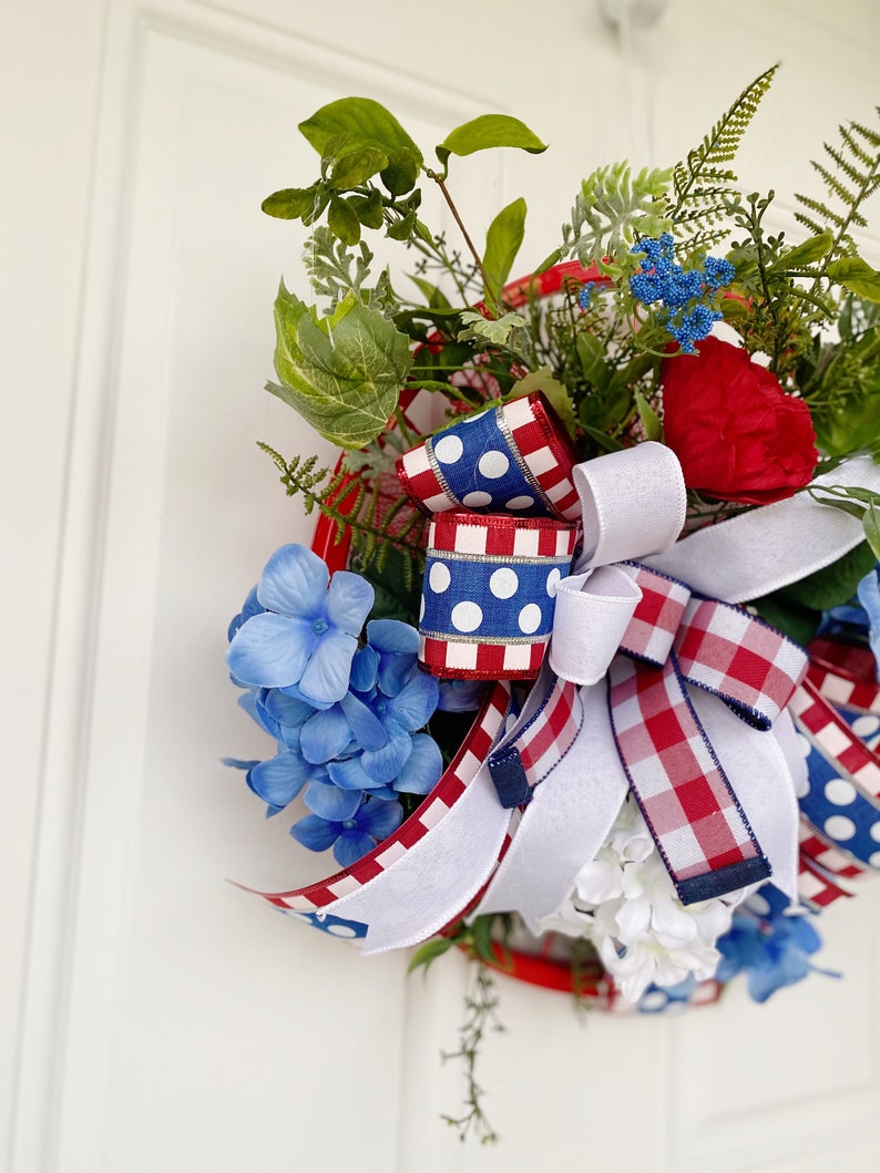 Patriotic Welcome Bicycle Wheel Wreath Patriotic Bicycle Rim - Etsy