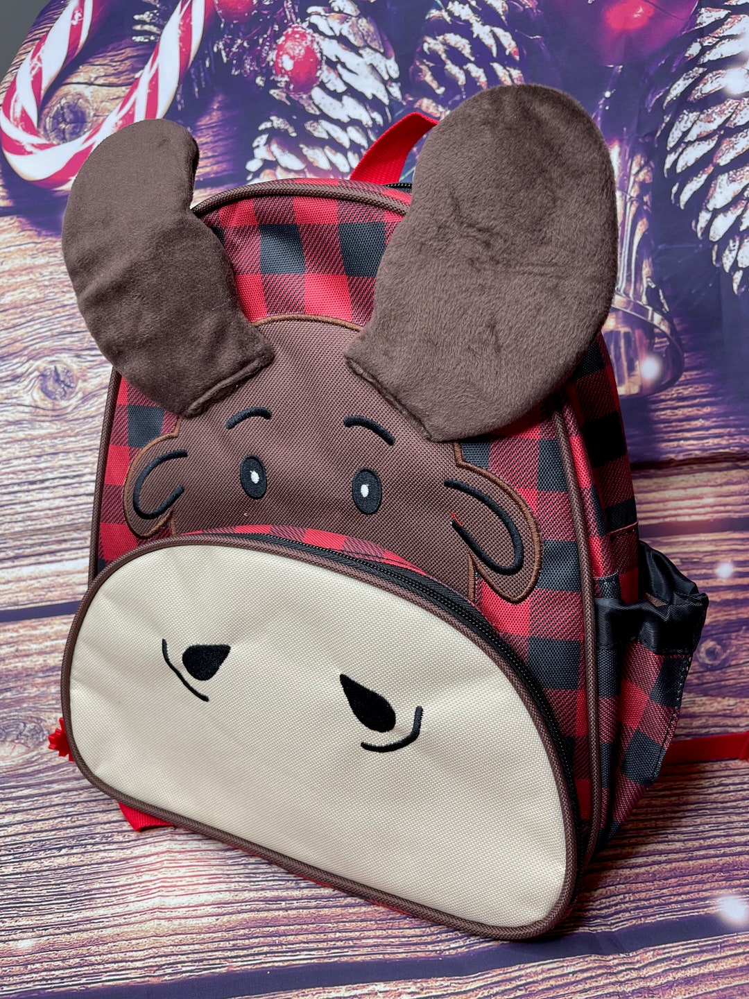 Moose Collection / Moose Backpack / Buffalo Plaid Canvas - Etsy