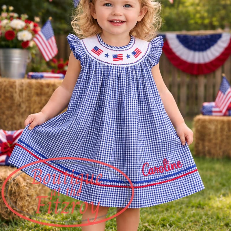 Patriotic Girls Dress 7/8 - Etsy