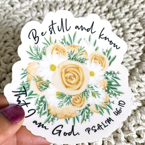 Be Still Sticker Bible Verse Sticker Christian Sticker | Etsy
