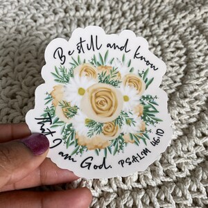 Be Still Sticker- Bible Verse Sticker, Christian Sticker, Religious ...